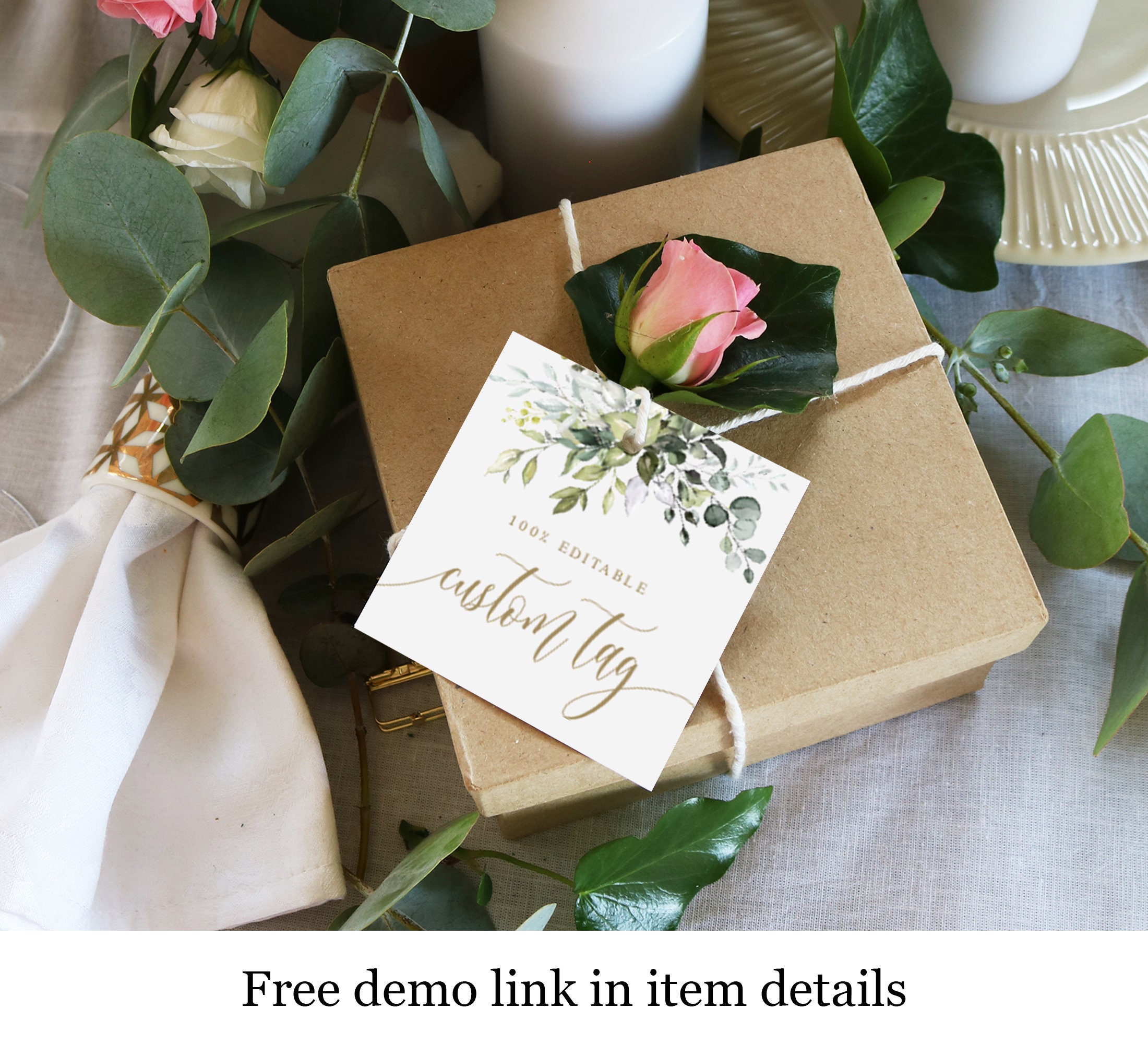 Digital Download Custom Tags Template, Self-editing, Wedding Guest Gift ...