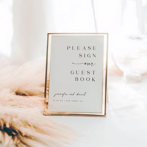 Please Sign Our Guest Book Sign Template, Editable Please Sign Our ...