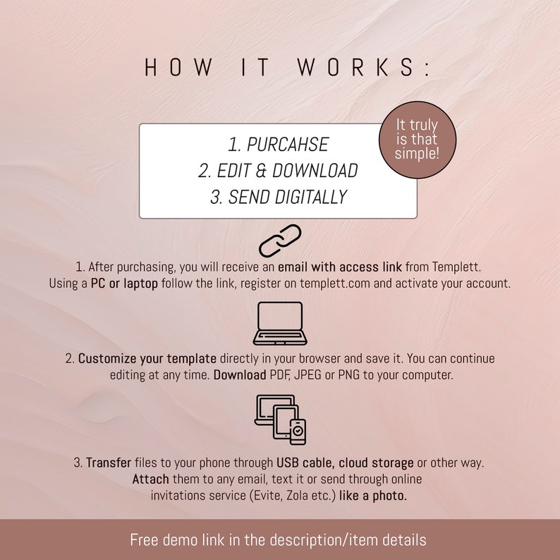 Simple Evite Template, Electronic Invitation, Text Message Invite ...