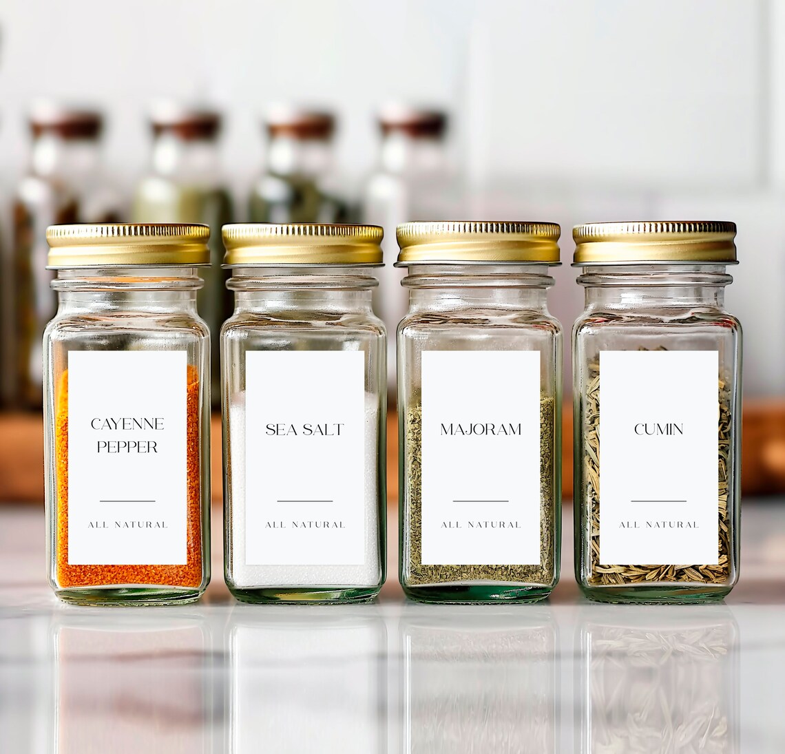 Printable Spice Jar Labels, Minimalist Spice Jar Labels Template ...