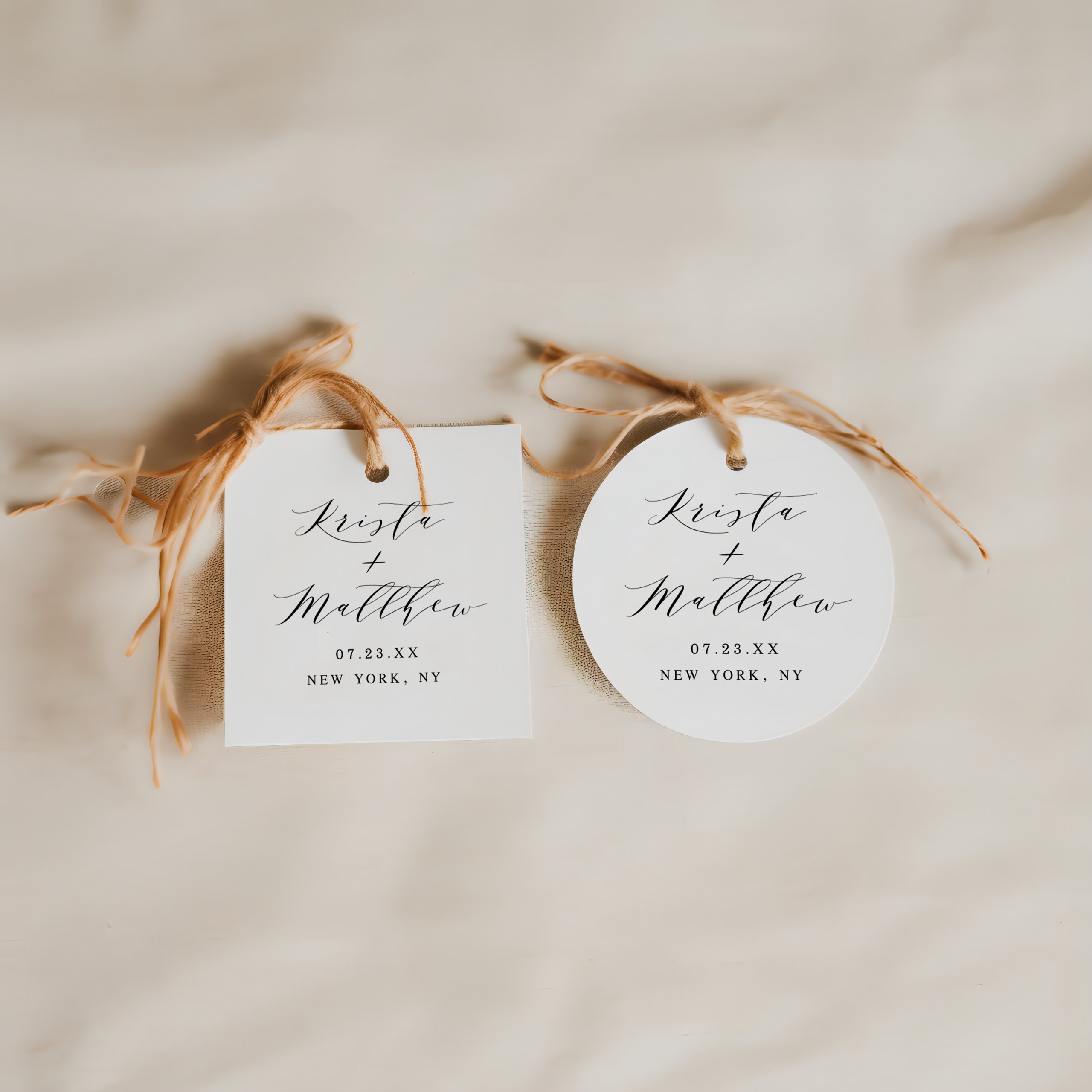 Editable Wedding Favor Label Template Circle Gift Tags Round - Etsy