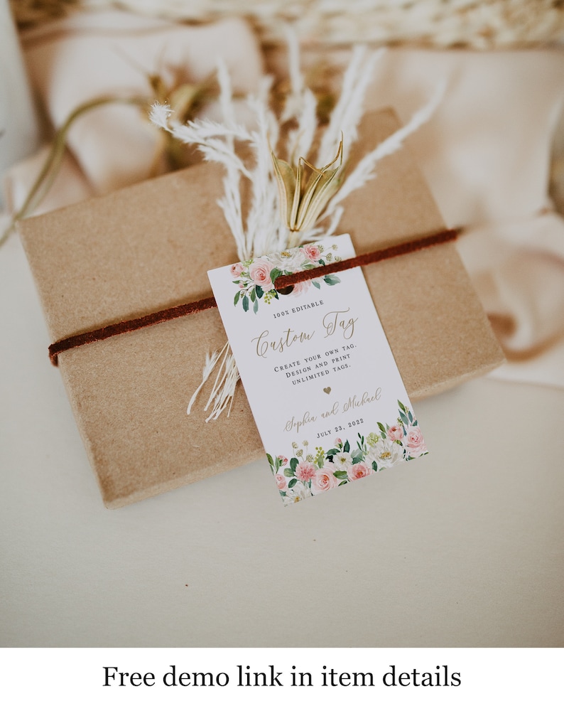 Editable Tags Template, Instant Download, Tag for Wedding Guest Gift ...