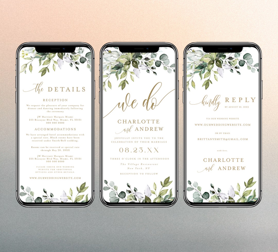 Electronic Wedding Invitation and RSVP, We Do Wedding Evite, Electronic ...