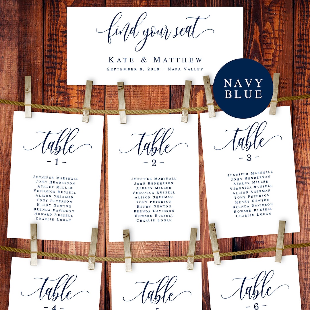 Seating Plan Wedding Nautical Seating Plan Template Wedding Seating ...