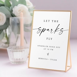 Let the Sparks Fly Sign, Editable Let the Sparks Fly Wedding Sign ...