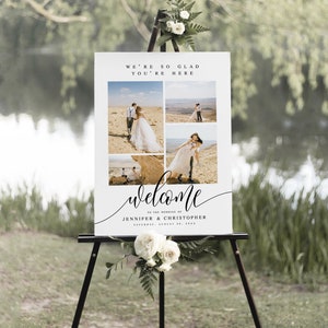 Photo Collage Wedding Welcome Sign Printable, Digital Download, Try ...