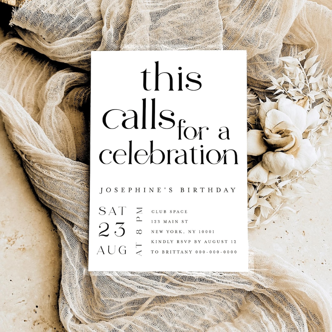 Let's Celebrate Party Invitation, Surprise Party Invite, Special Event ...