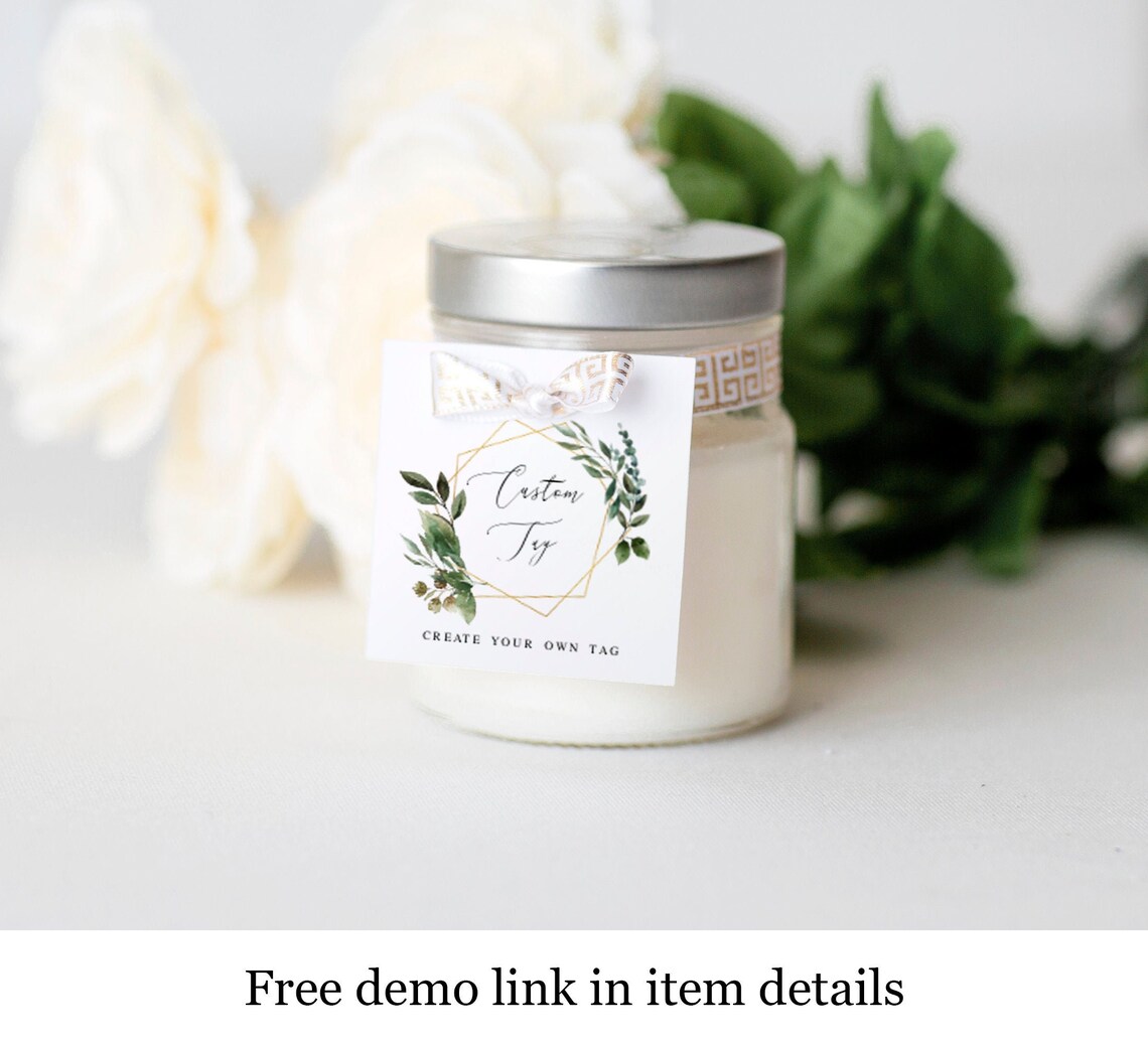 Design Your Own Tag Edit With Templett Customizable Favor | Etsy