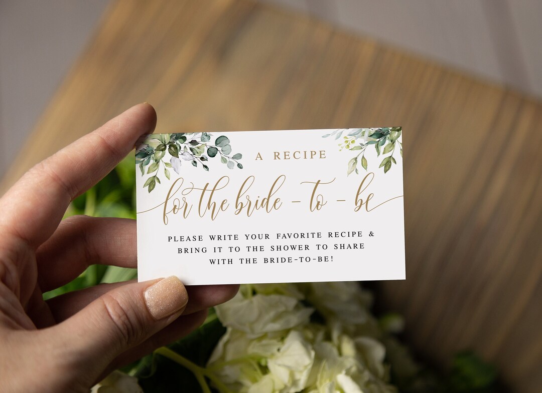 Share A Recipe Card, Bridal Shower Recipe Card Request, Invite ...