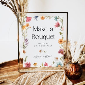 Flower Bar Sign, Printable Flower Bar Sign, Build Your Bouquet, Wedding ...