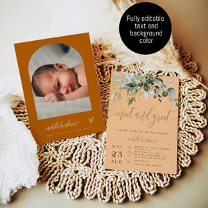 Meet & Greet Invitation, Sip and See, Welcome Baby Invite, New Baby ...