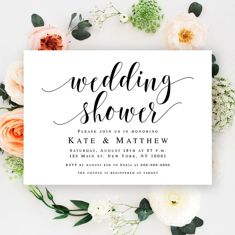 Wedding Shower Invitation Instant Download Couples Shower - Etsy