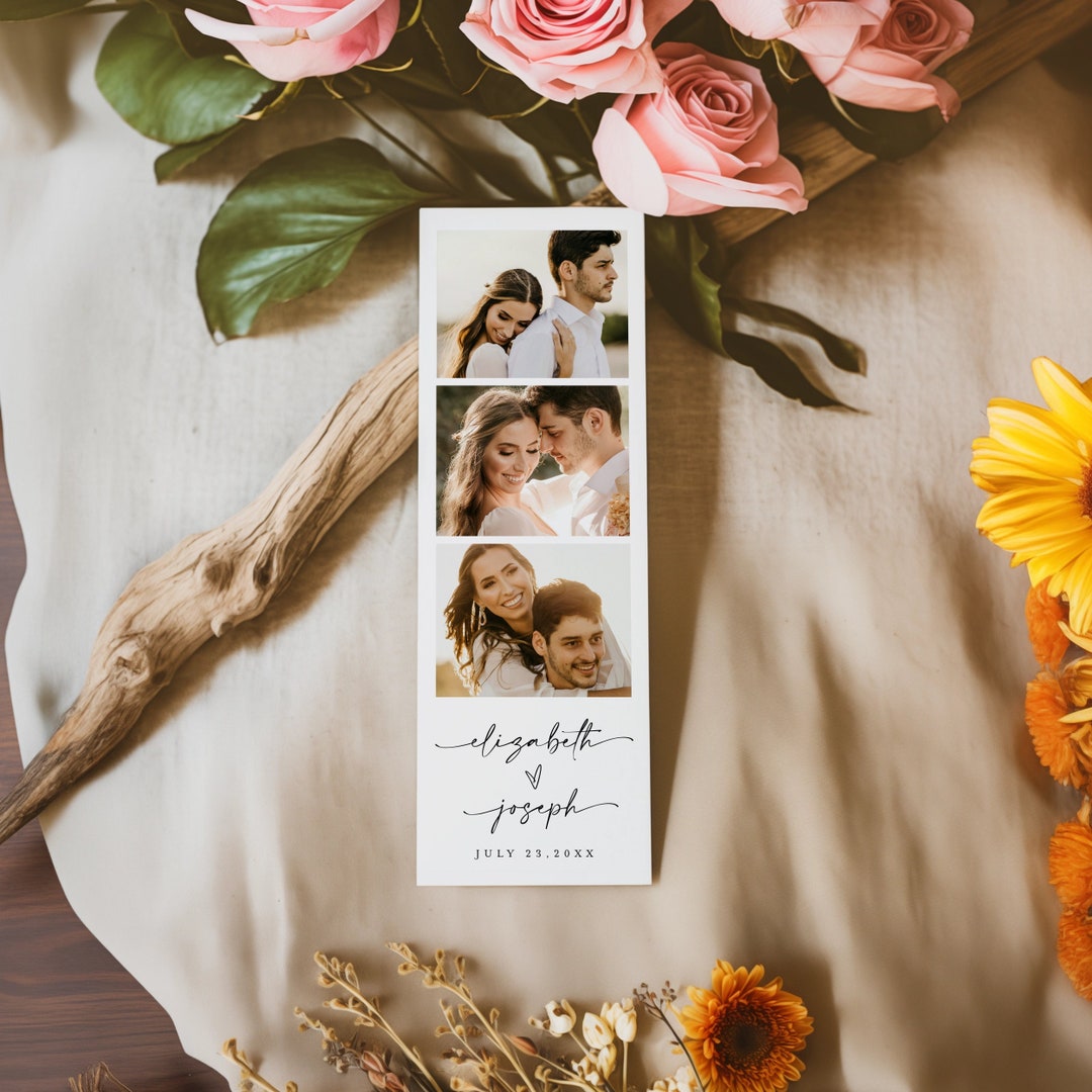 Photo Booth Card Template, Templett, Photo Booth Strip Frame ...