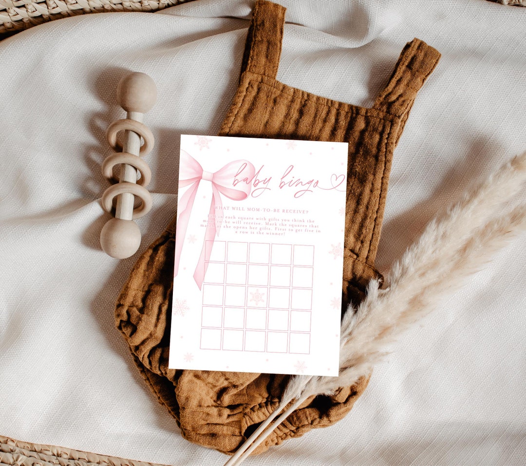Baby Shower Bingo Games, Printable Baby Bingo Game, Editable Baby Bingo ...