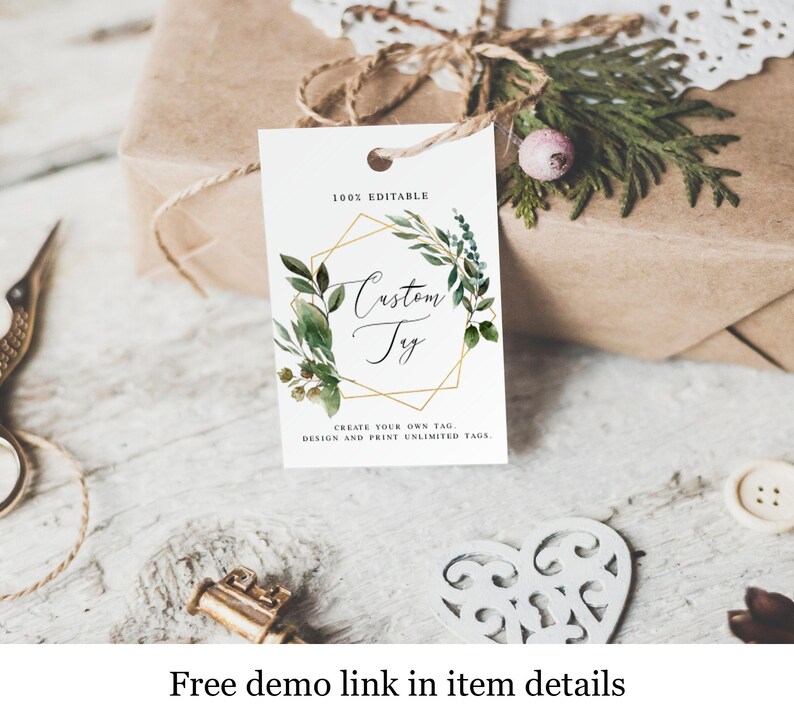 Printable Tag Template Your Words Here Customize Edit With - Etsy