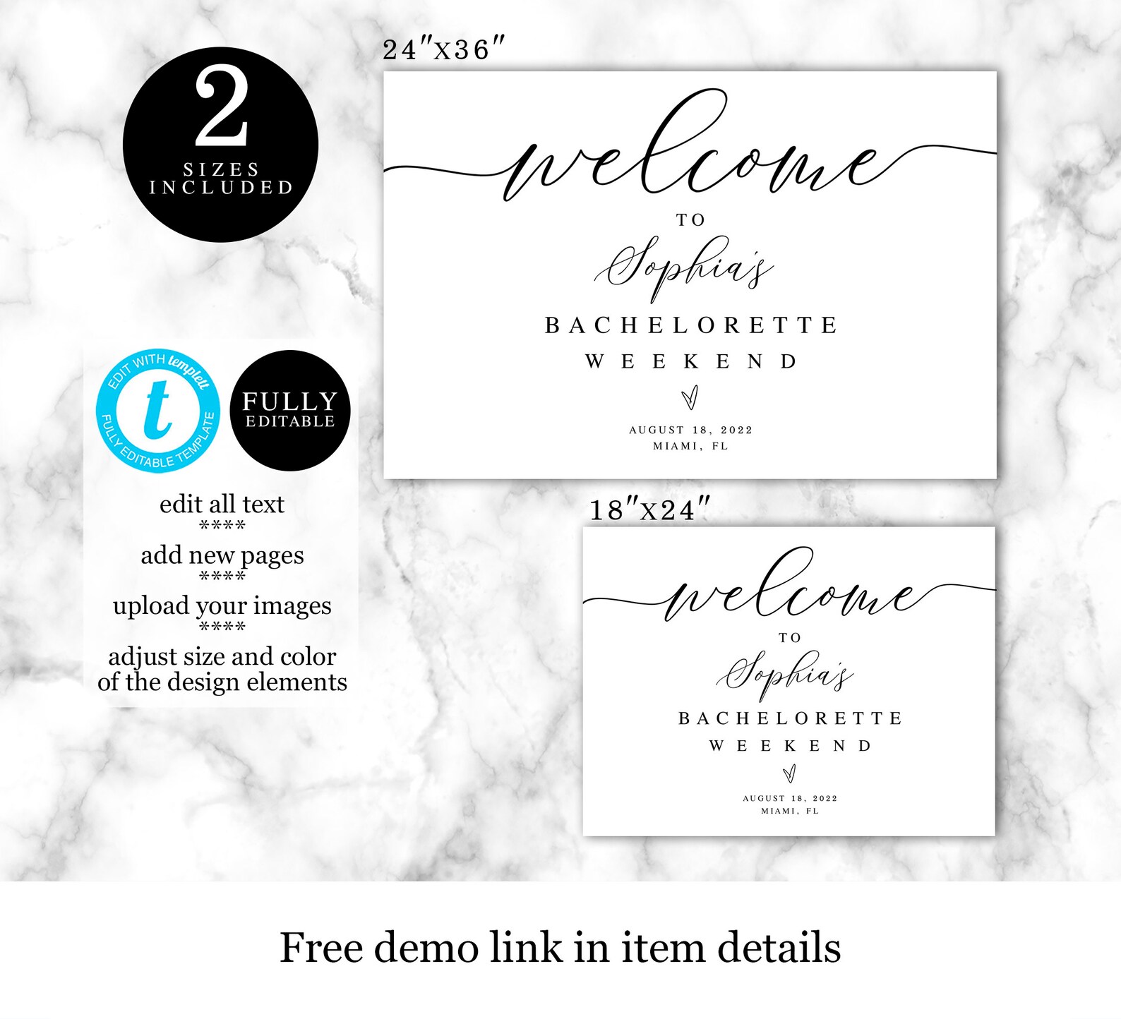 Bachelorette Weekend Welcome Sign Template Printable Welcome | Etsy