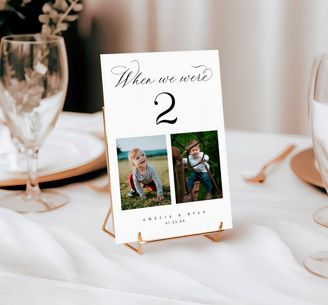 When We Were Numbers, Photo Table Numbers Template, When We Were Age ...