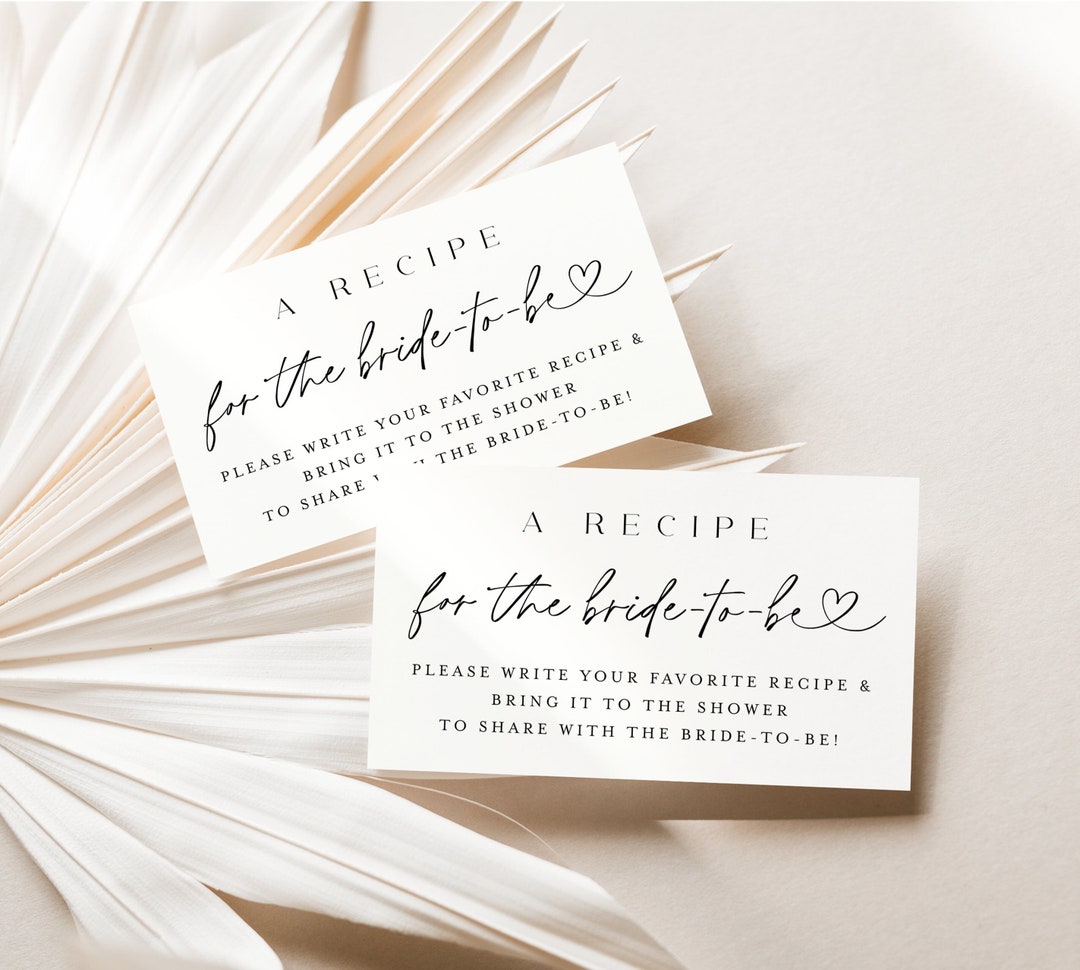 Share A Recipe Card, Bridal Shower Recipe Card Request, Invite ...