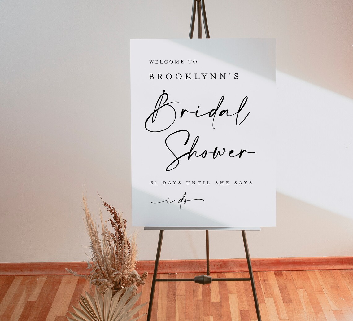 Welcome to Bridal Shower Sign Template Printable Bridal - Etsy