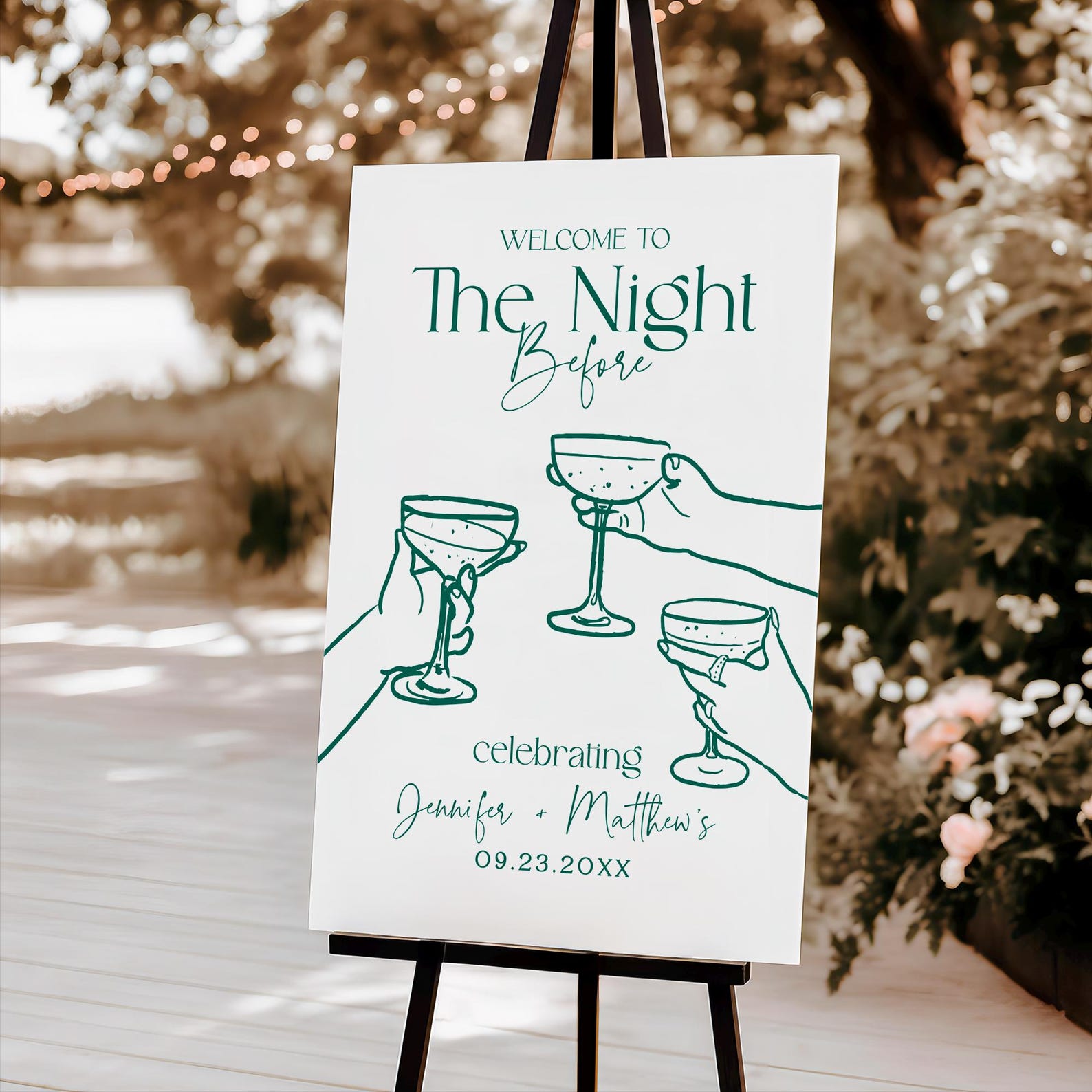 Printed & Shipped the Night Before Welcome Sign, Wedding Rehearsal ...