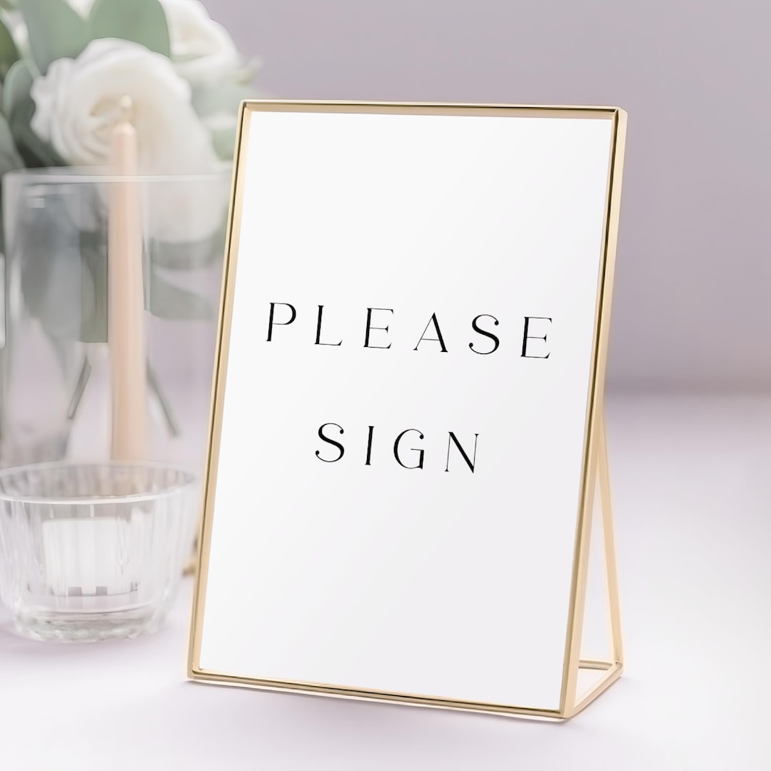 Please Sign Our Guest Book Sign Template, Editable Please Sign Our ...