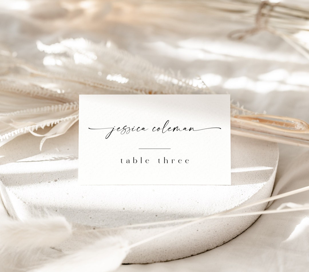 Wedding Name Cards Template, Wedding Place Cards, Printable Name Cards ...