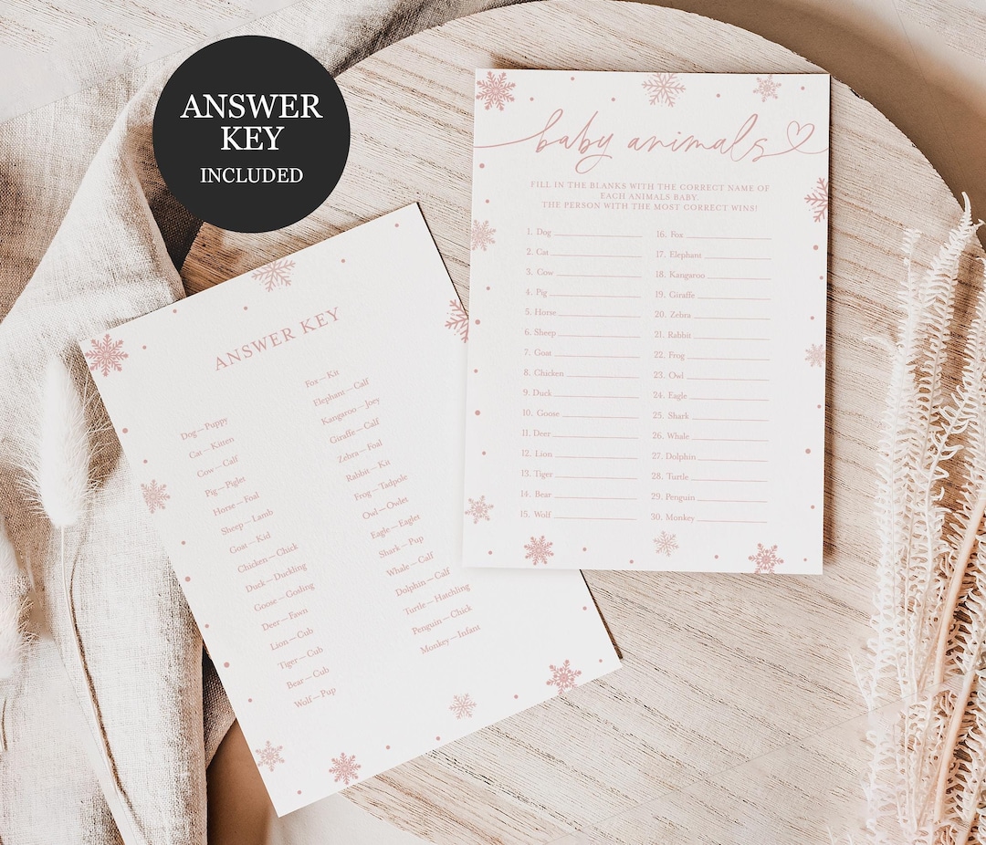 Baby Animal Match Game, Editable Baby Animal Matching Game With Answer ...