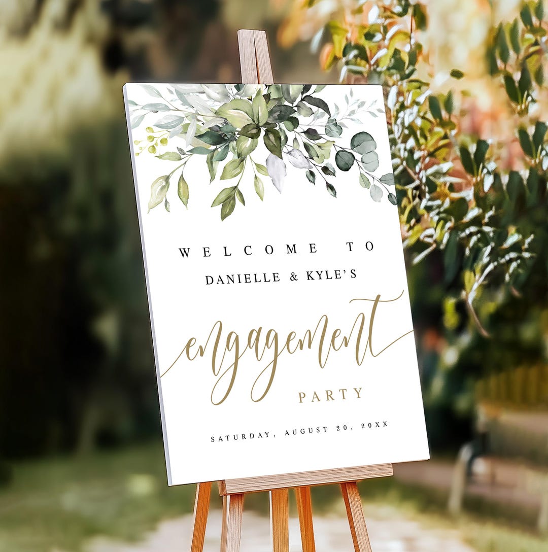 Printed & Shipped Engagement Sign, Welcome Board, Printed Party Poster ...