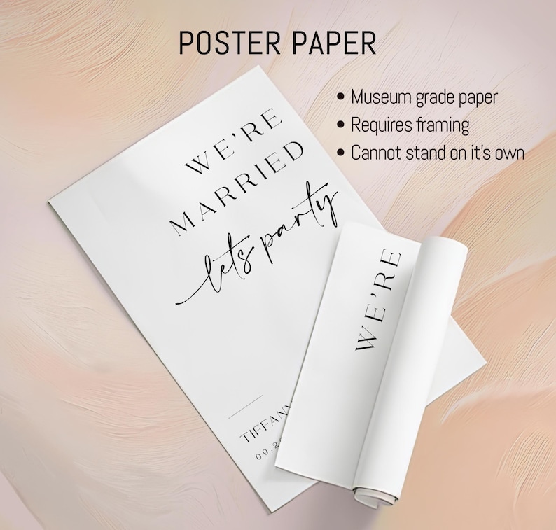 Printed & Shipped We're Married Let's Party Sign, Reception Welcome ...