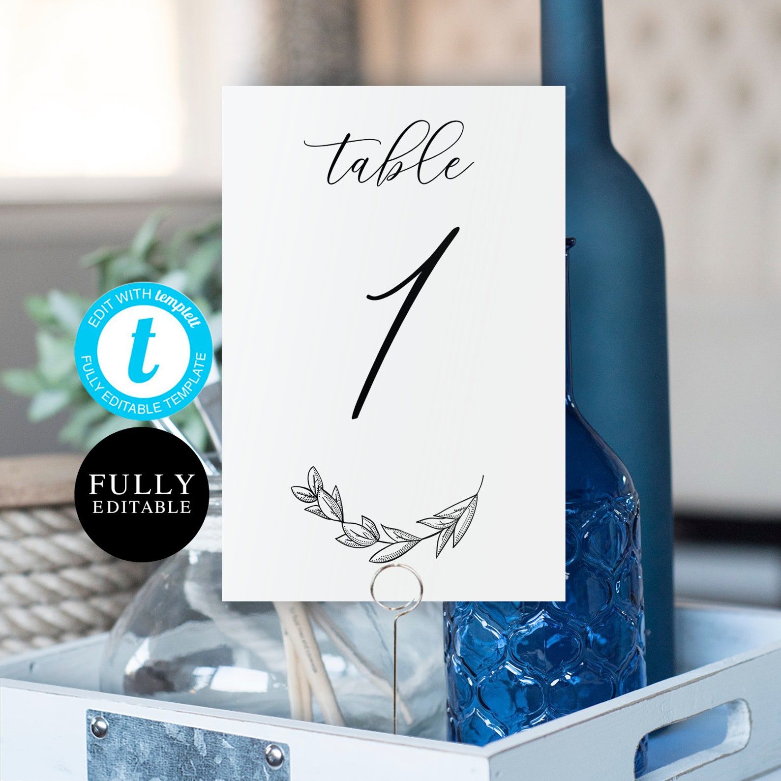 Templett Table Numbers Printable 100% Editable Instant - Etsy