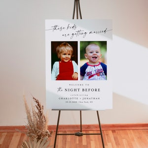 The Night Before Welcome Sign, Wedding Rehearsal Dinner Welcome Sign ...