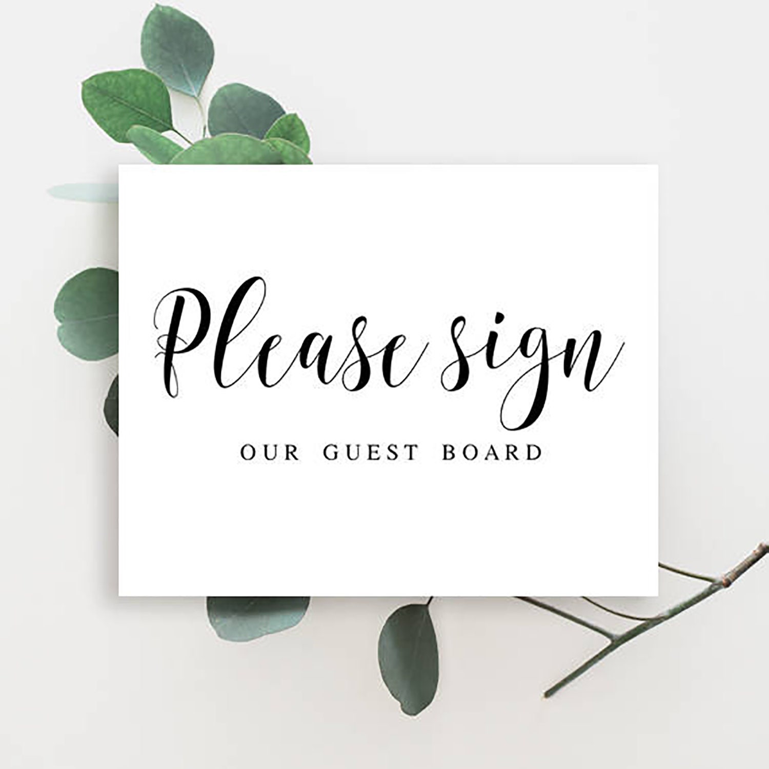 Elegant Wedding Guest Book Alternative Guest Book Sign Please Sign Our ...