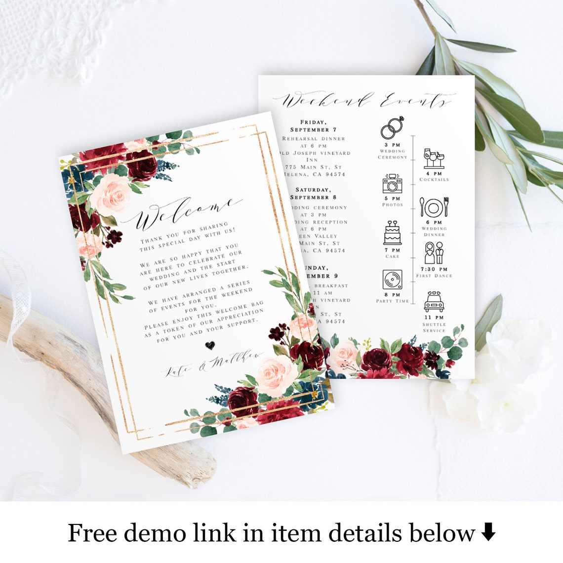 Hotel Welcome Letters Template 100% Editable Order of the | Etsy