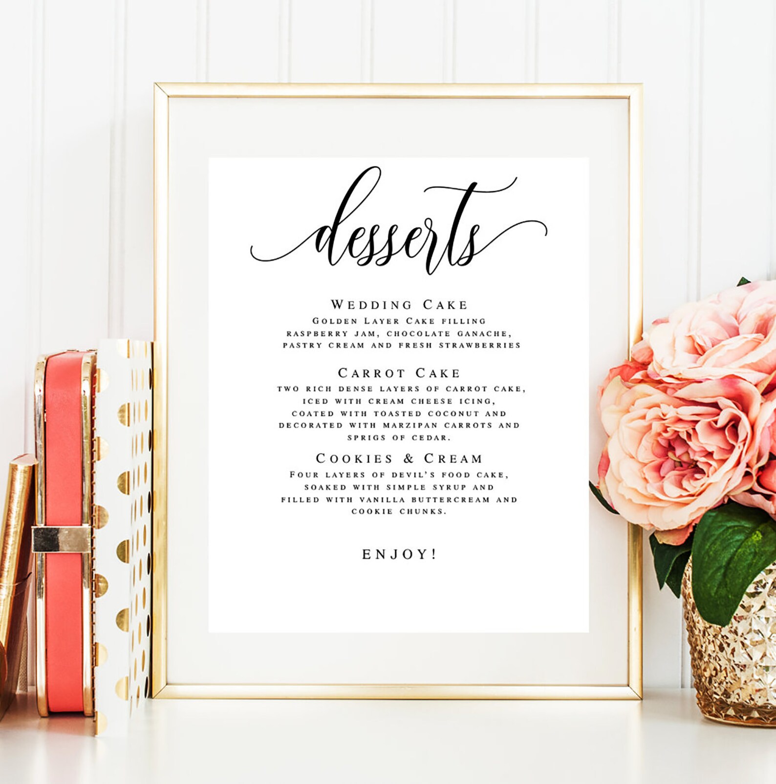Dessert Menu Sign Wedding Template Printable Dessert Sign for | Etsy