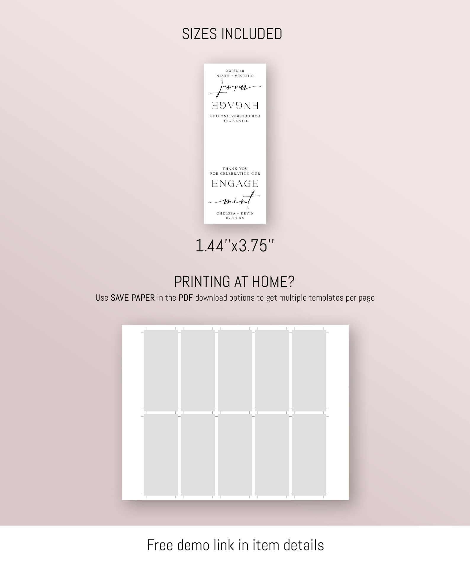 Engage Mint Tic Tac Stickers, Printable Engagement Party Tic Tac Label ...