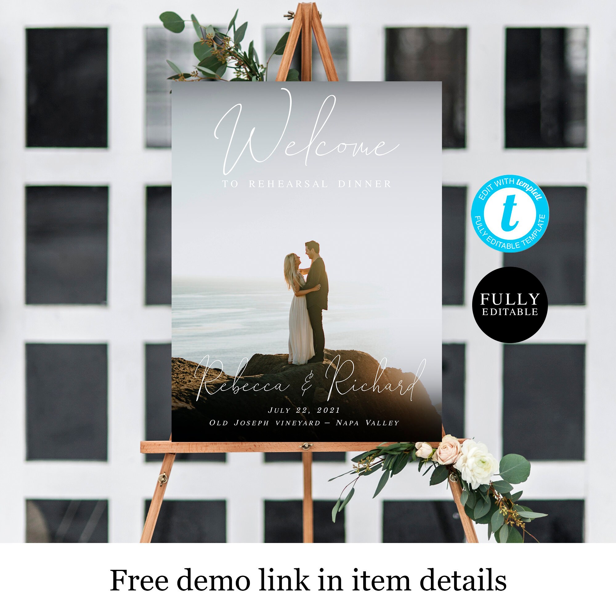 Welcome Sign Template 100% Editable Your Photo Here With - Etsy