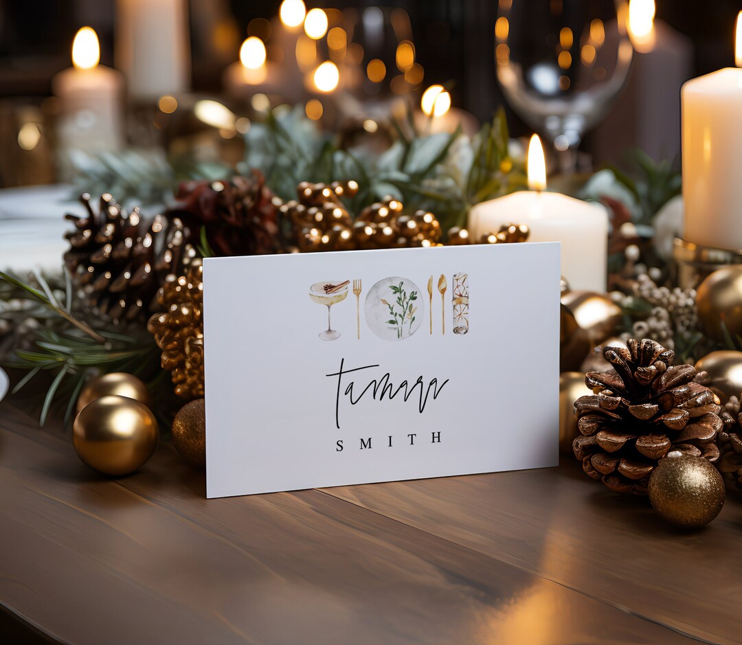 Rehearsal Dinner Name Cards Templett, Instant Download, Printable ...