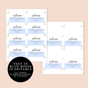 Boho Name Cards Template Printable Wedding Place Cards Table Name Cards ...