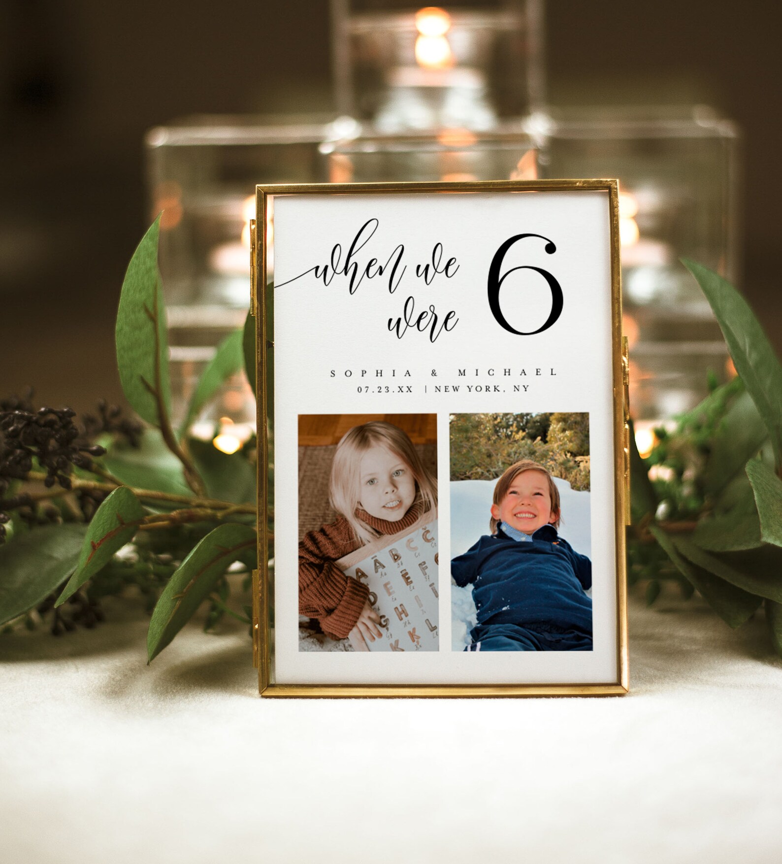 Photo Table Numbers Wedding, Minimalist Table Numbers Template, When We ...
