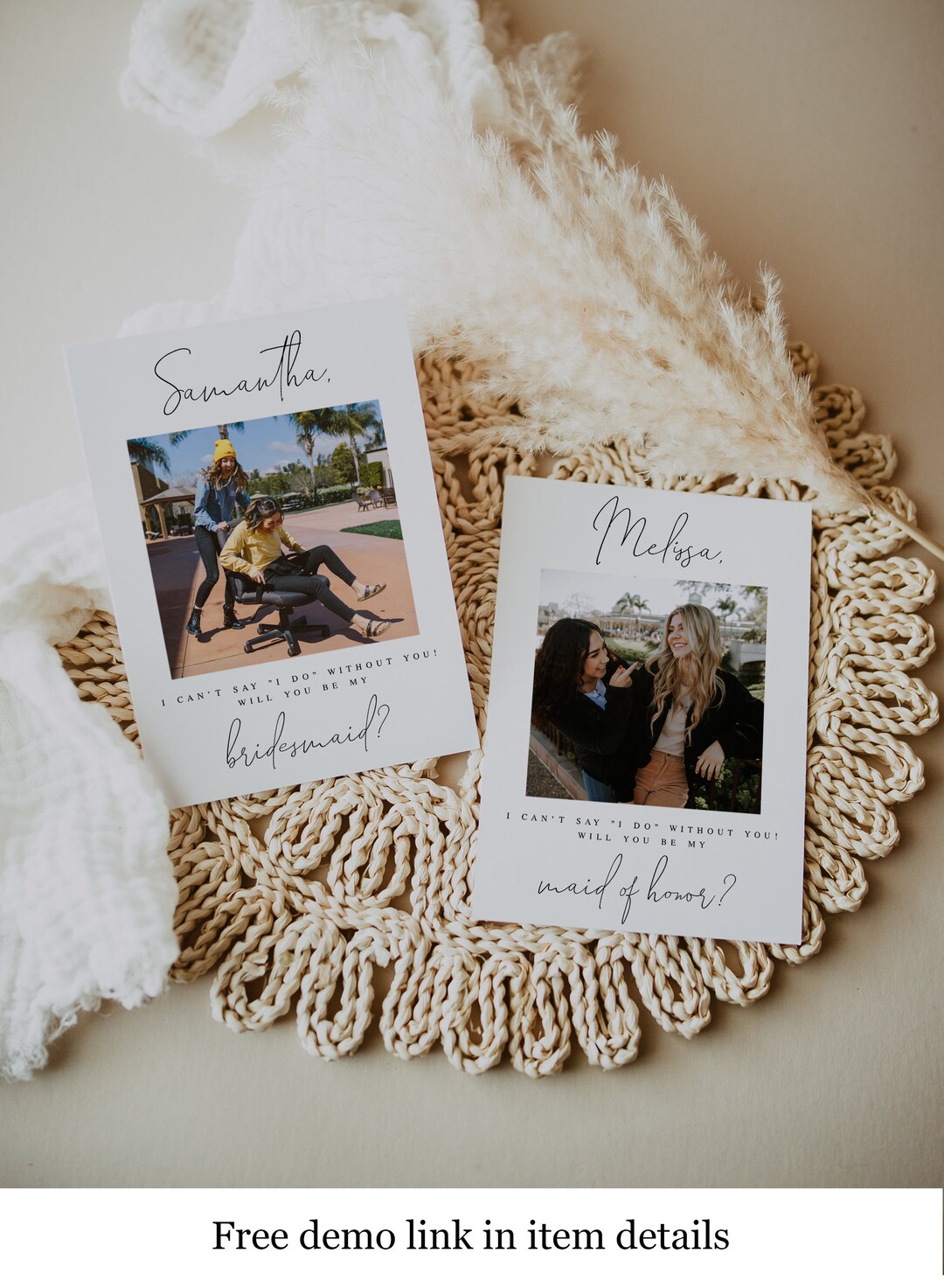 Printable Proposal Card Template, Customizable, With Photo, Picture ...