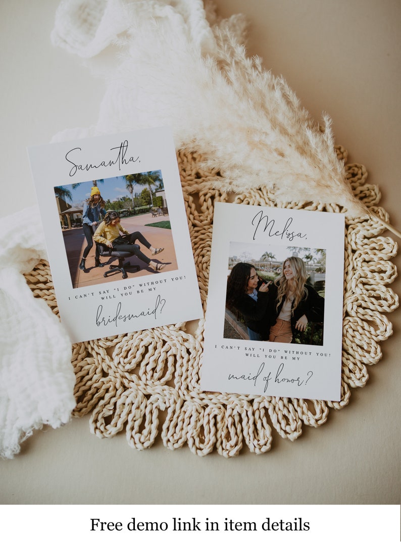 Printable Proposal Card Template Customizable With Photo | Etsy