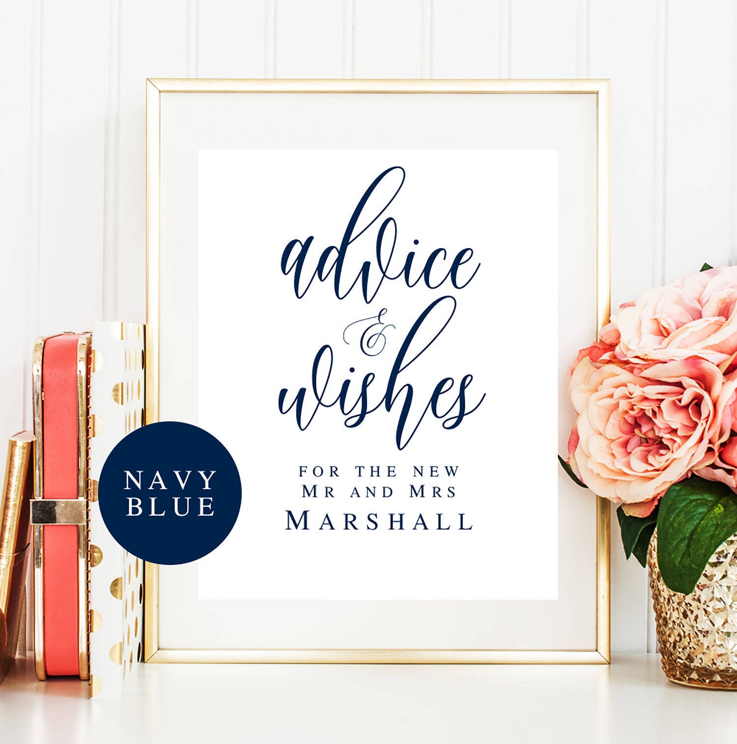Advice And Wishes For The New Mr And Mrs Wedding Advice Sign Etsy