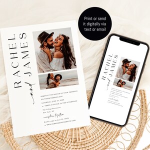 Photo Collage Wedding Invitation, Photo Wedding Invitation Template ...