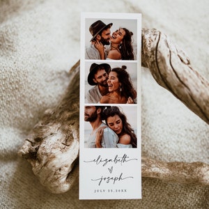 Photo Booth Card Template Templett Photo Booth Strip Frame - Etsy