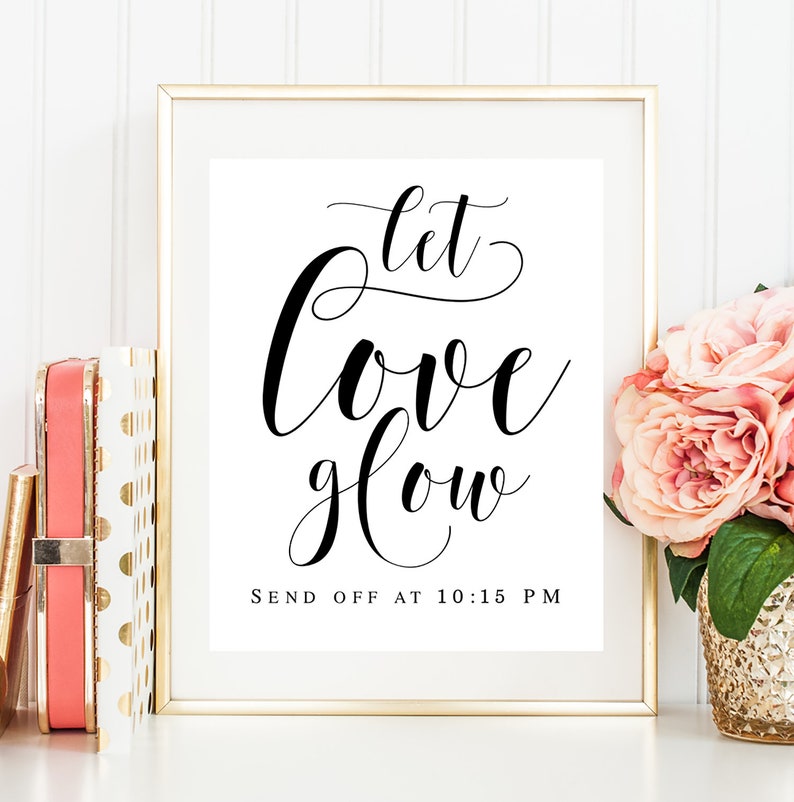 Let Love Glow Sign Let Love Glow Wedding Send off Light up the | Etsy