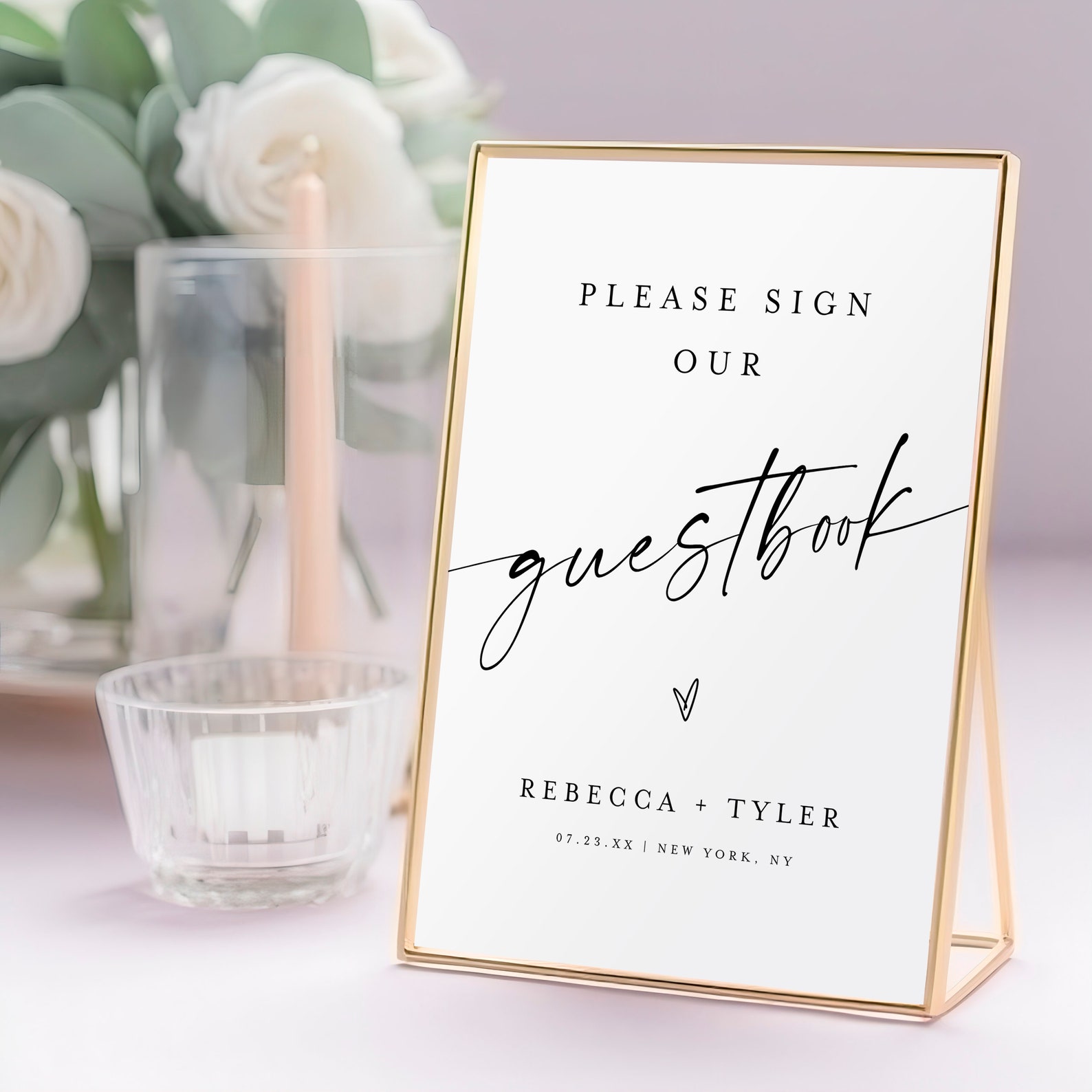 Please Sign Our Guest Book Sign Template, Editable Please Sign Our ...