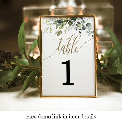 Instant Download Table Numbers Printable Fully Editable - Etsy