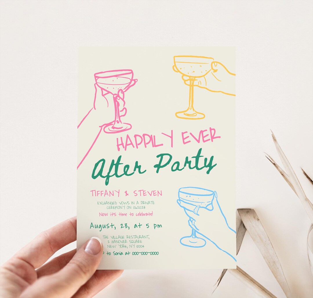 Happily Ever After Party Invitation, Reception Party Invitation ...