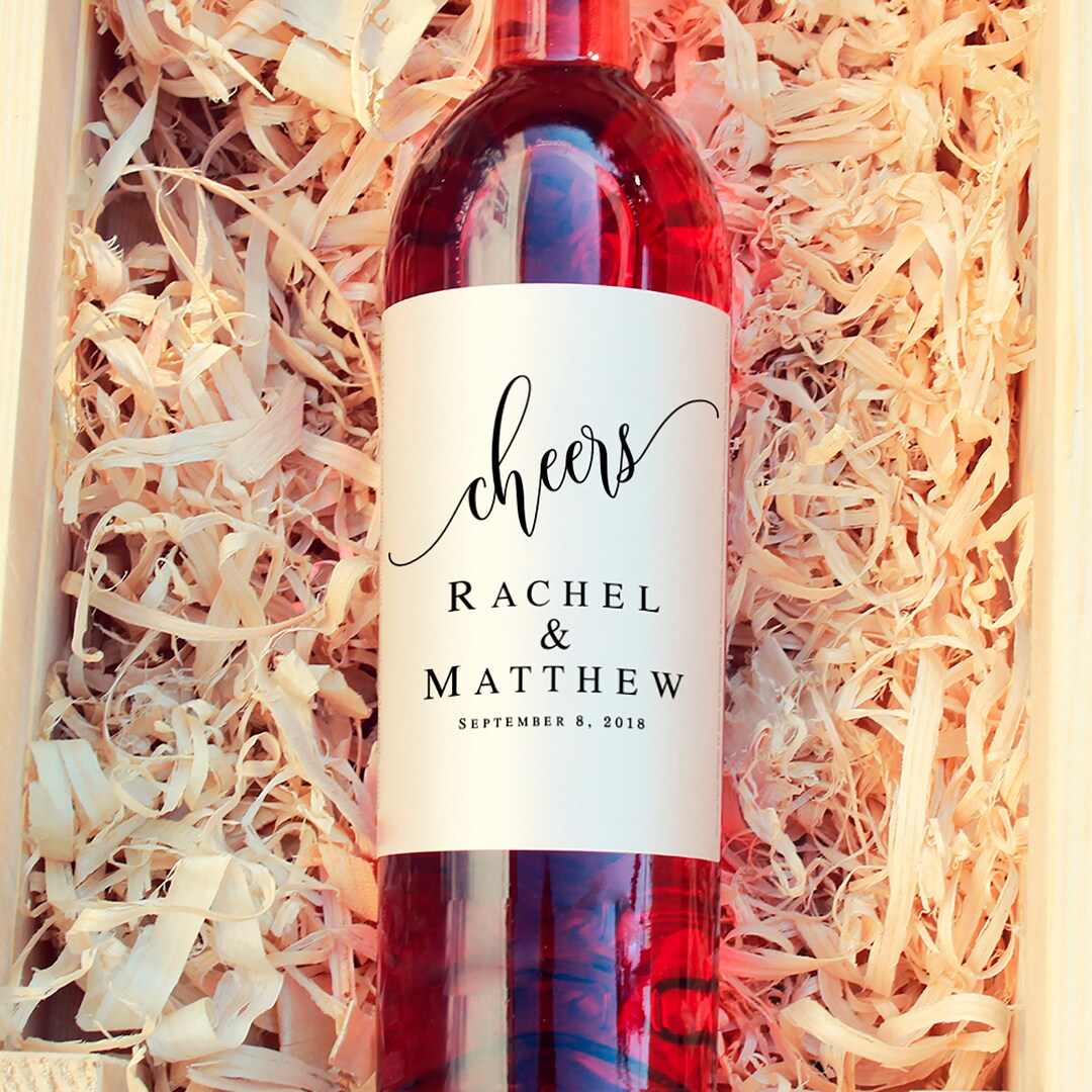 Cheers Wine Label Wedding Template Printable Wedding Wine Label ...