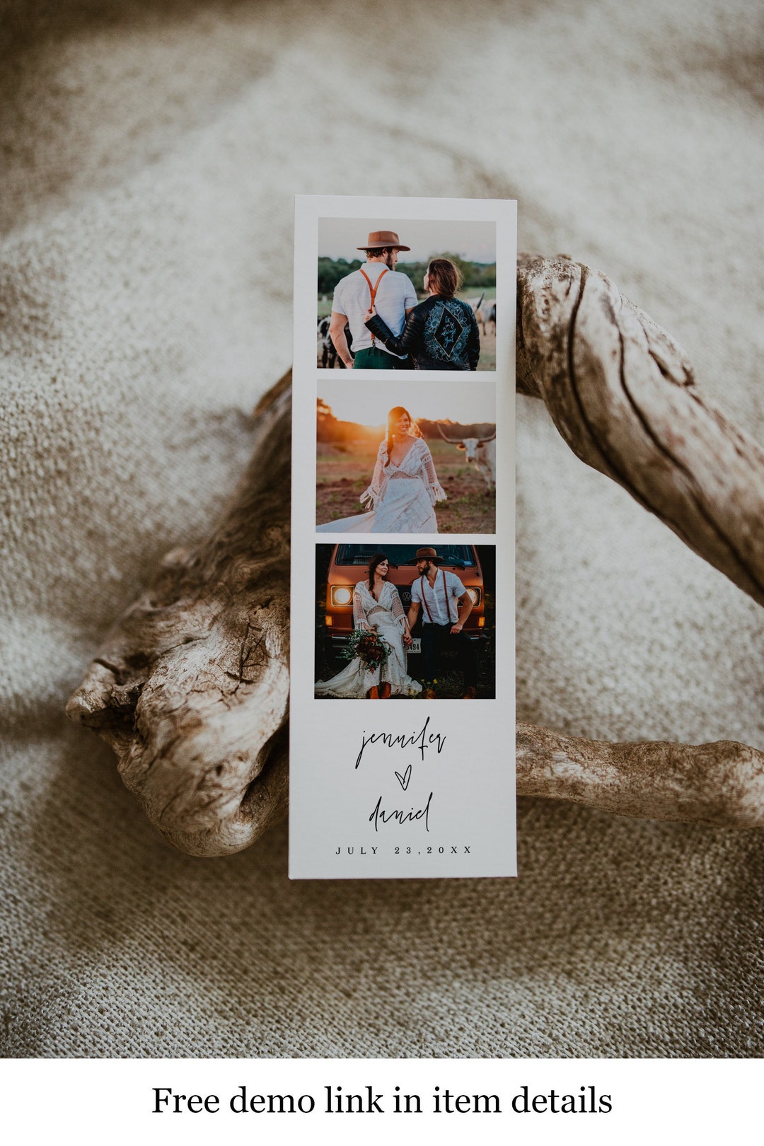 Photo Booth Card Template, Templett, Photo Booth Strip Frame, Instant ...